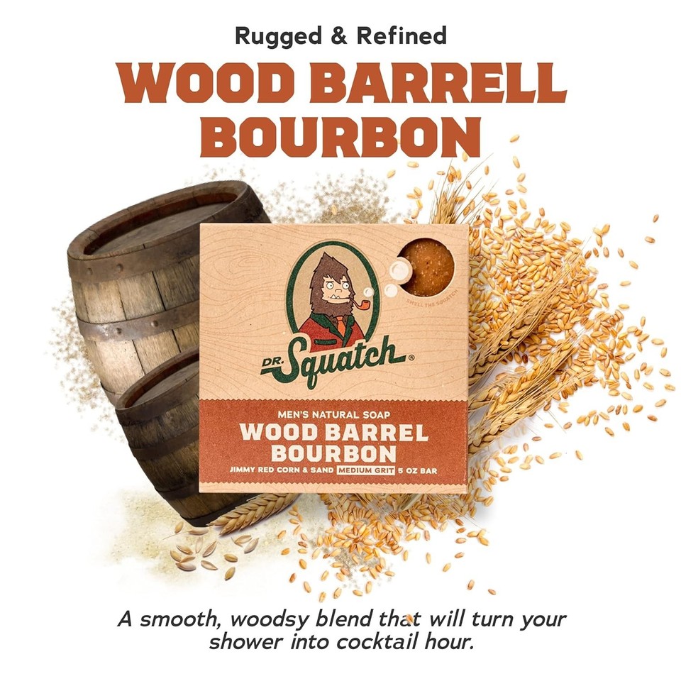 High-Performance Natural Soap for Men - 5-Pack, Alpine Sage & Bourbon ...