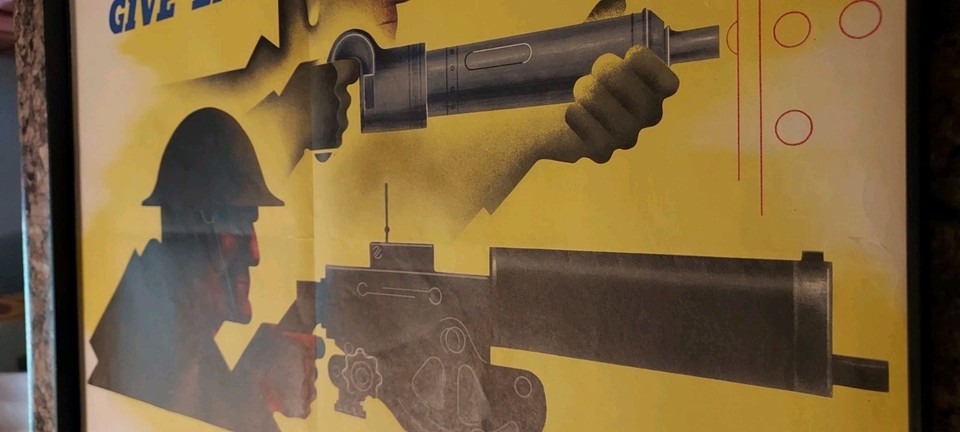 1941 WW II Original Propaganda Poster 15x20 Give Em Both Barrels by ...