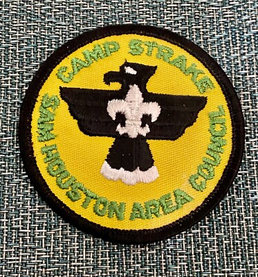 BSA 1970's Camp Strake Sam Houston Area Council - green ltrs yellow ...