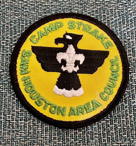 BSA 1970's Camp Strake Sam Houston Area Council - green ltrs yellow ...