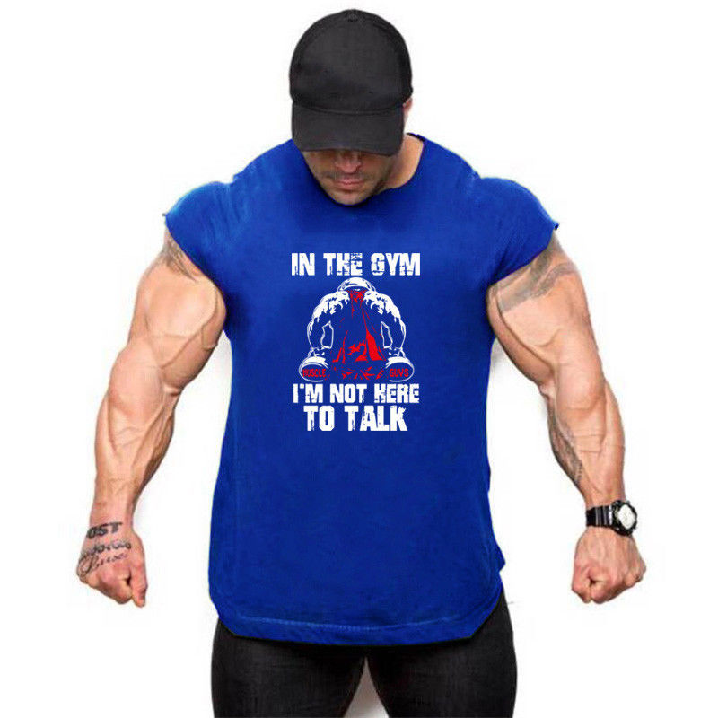 Men Fitness Muscle Sports Gym Tanks Tops Clothing Bodybuilding Stringer ...