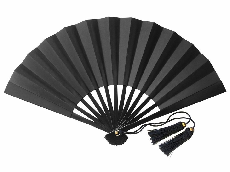 Ogatatouken High Quality Iron fan War Fan Tessen 30cm Samurai Black ...