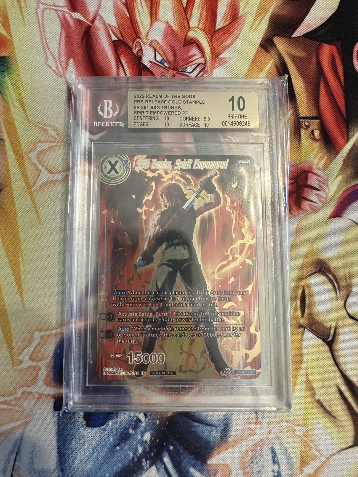 Dragon Ball Super SSG Trunks, Spirit Empowered P-361 Stamped Promo BGS ...