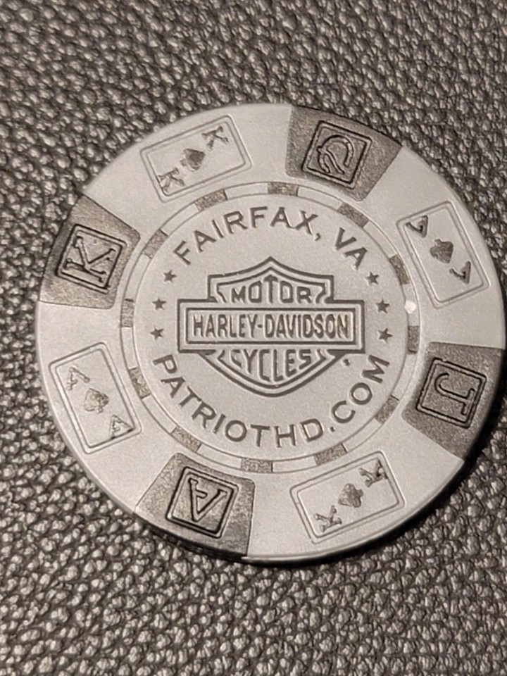 PATRIOT HD (Gray AKQJ) VIRGINIA ~ Harley Davidson Poker Chip | eBay