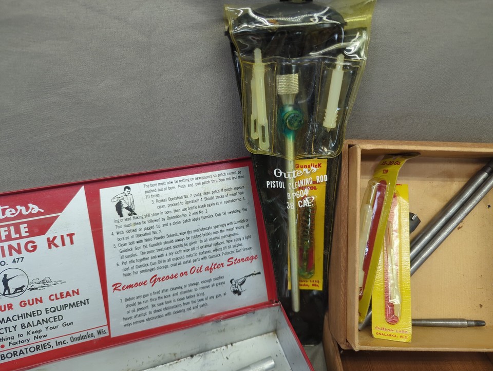 Mixed Lot Of Vintage Gun Cleaning Rods & Kits Brite-Bore Outers Hoppes ...