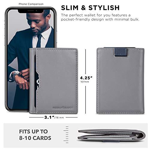 SERMAN BRANDS - Wallets for Men Slim Mens leather RFID Assorted Colors ...