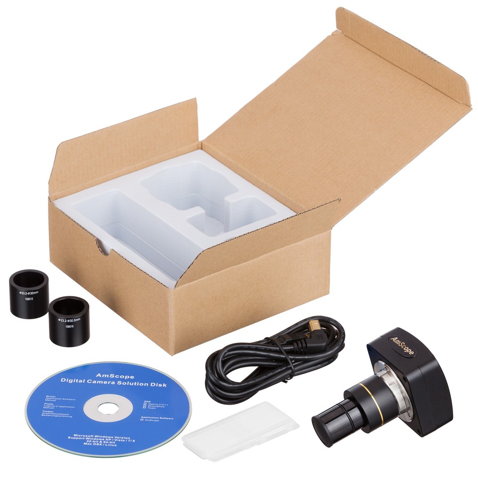 AmScope 10MP USB Microscope Digital Camera for Video + Stills ...