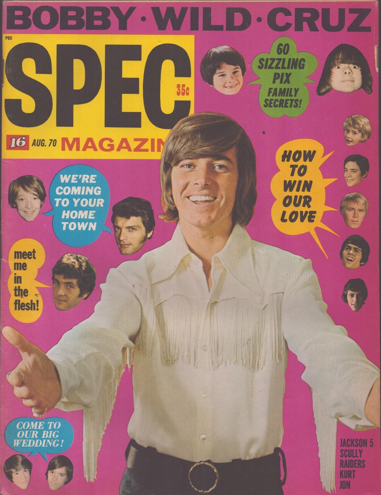 SPEC Magazine - August 1970 - Bobby Sherman - James Taylor - Cowsills ...