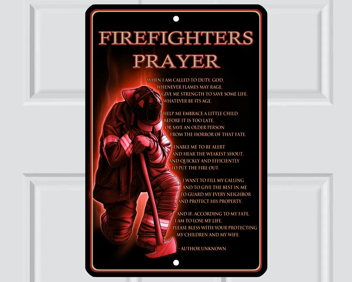 Firefighter Prayer Poster