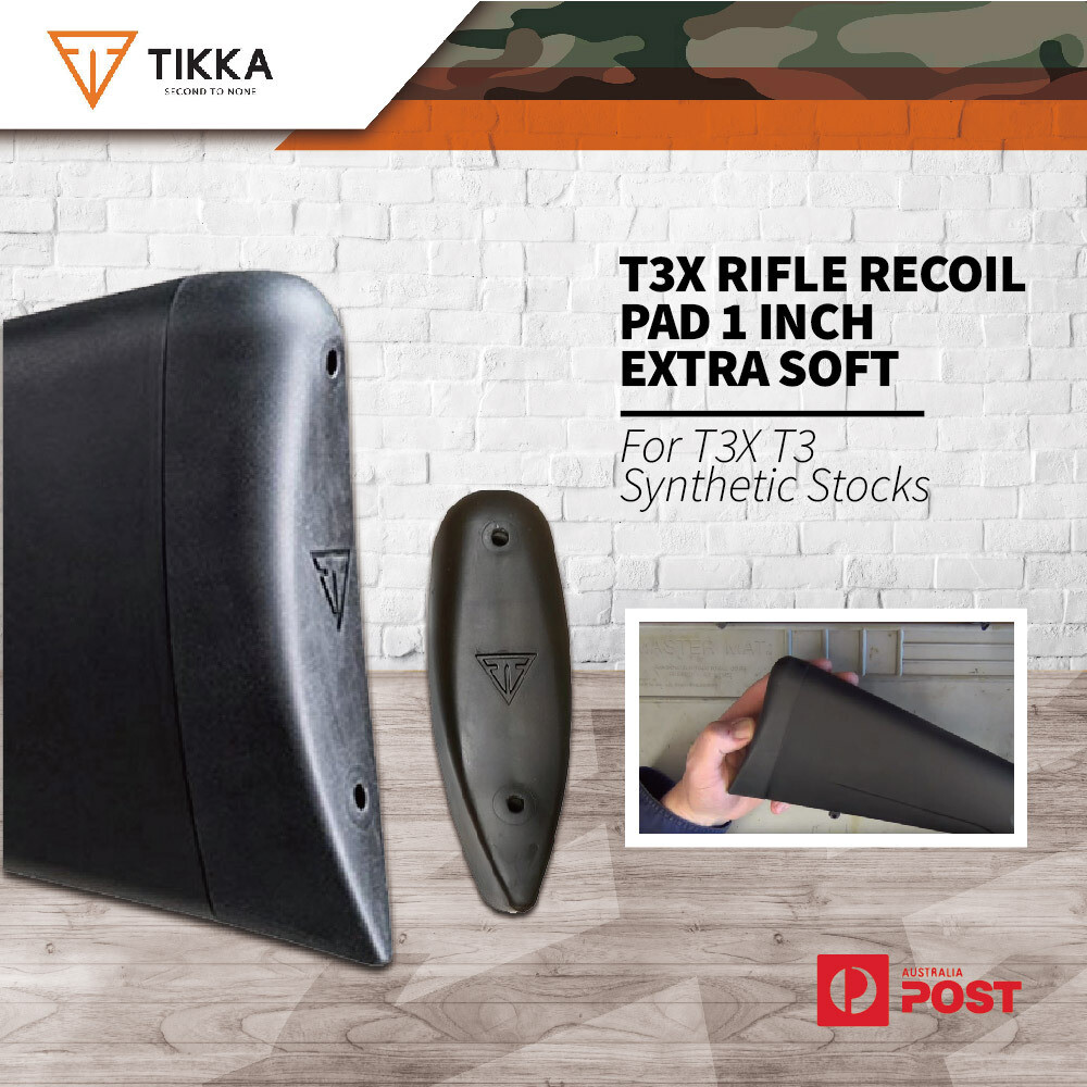 Tikka T3x Rifle Recoil Pad 1 Inch Extra Soft For T3x T3 Synthetic ...