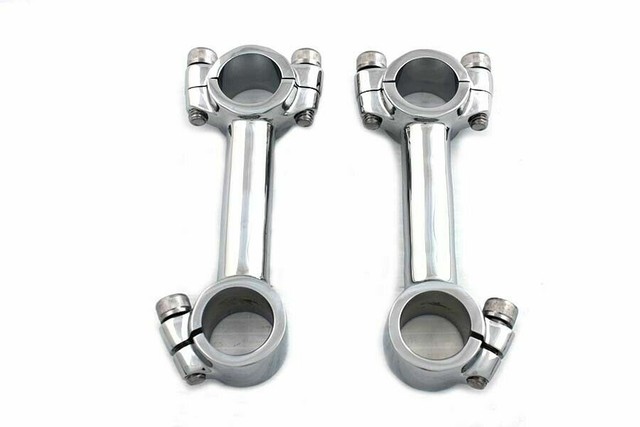 Chrome Plating Over Brass 4" Dog Bone Riser Set for Harley-Davidsons ...