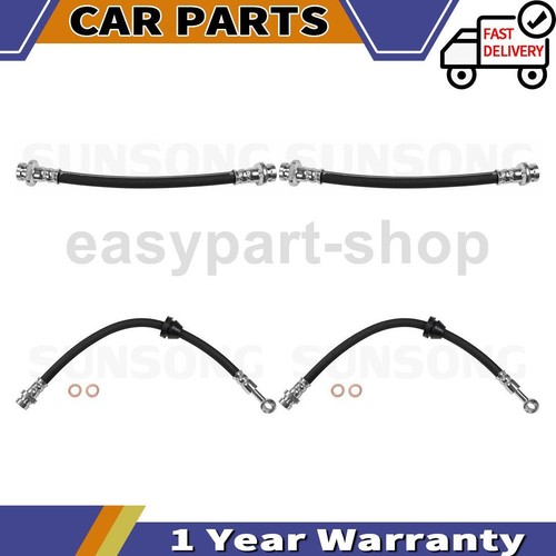 4 Sunsong Front Rear Brake Line Hose Fits 2004 2005 2006 2007 Chevrolet ...