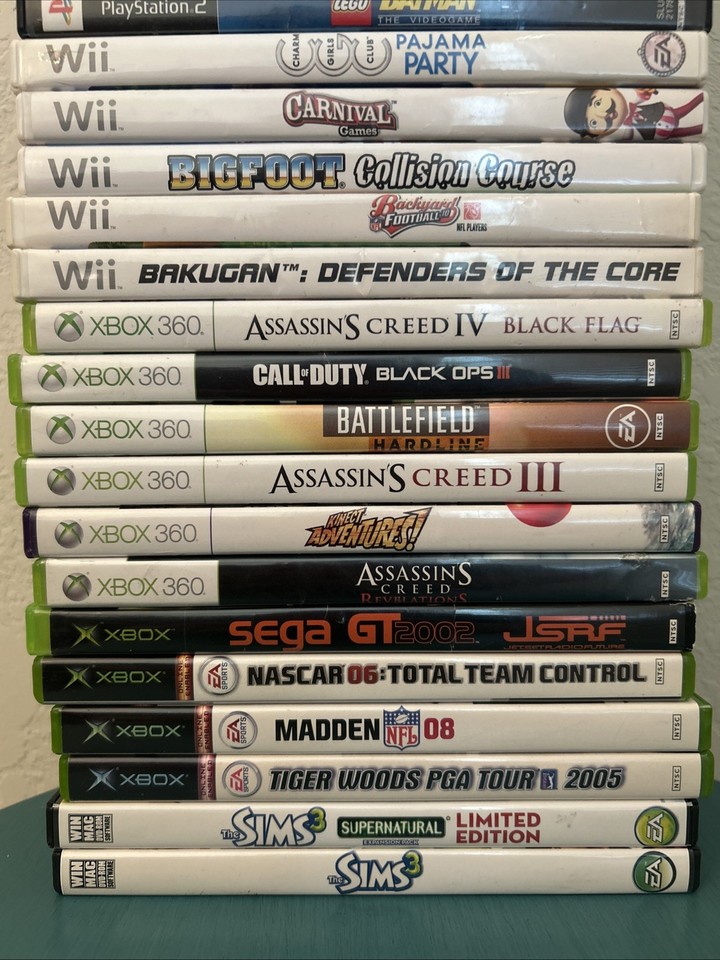 Video Game Mixed Game Lot Of 34 Games! PS4, PS3, PS2, Wii, Xbox, PC ...