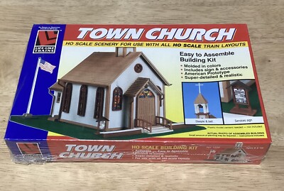 LIFE LIKE ~ TOWN CHURCH BUILDING KIT ~ SEALED ~ HO SCALE-FREE SHIPPING ...