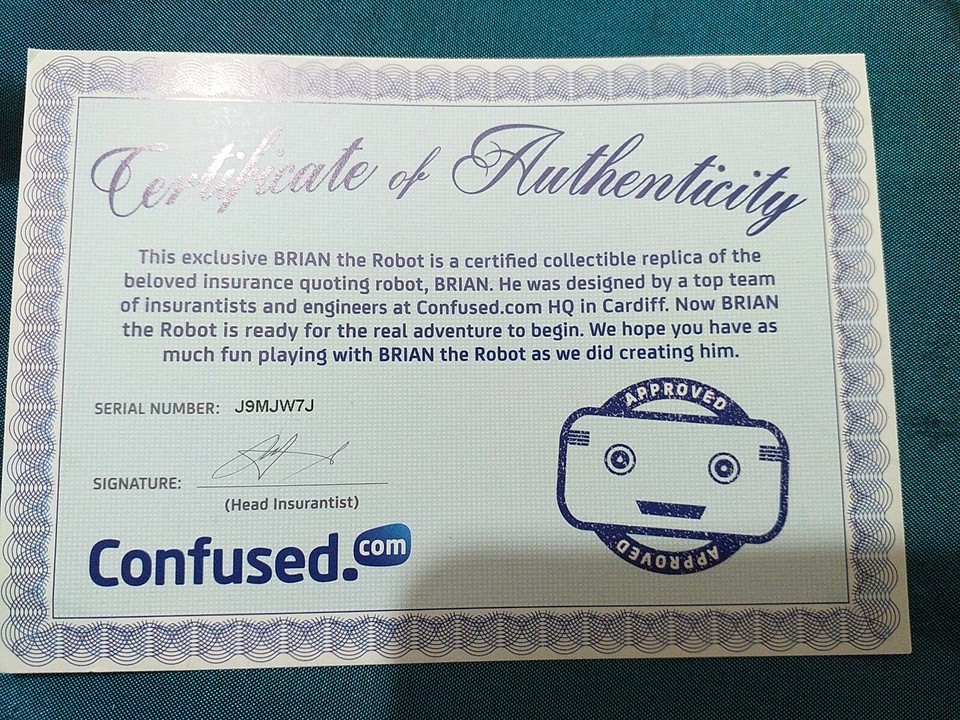 *Confused.com Brian the Robot Toy Boxed Collectable. NEW IN BOX☆ | eBay UK