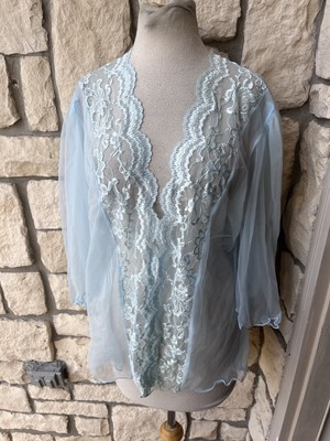 VTG Escante Collection Lingerie L Sheer Robe half robe large | eBay