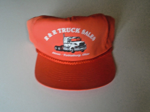 Vintage Mack Trucks. Trucker Hat Cap orange r r truck… - Gem