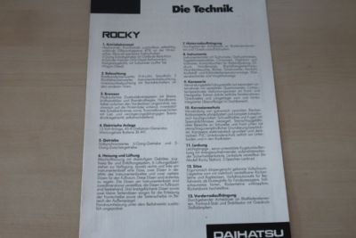 192561) Daihatsu Rocky - technische Daten & Ausstattung - Prospekt 02/ ...