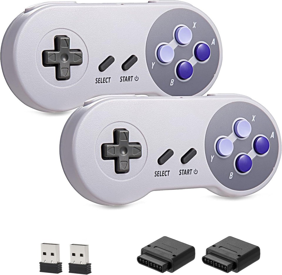 2.4G Wireless SNES Controller for Super NES Original SNES SFC PC ...