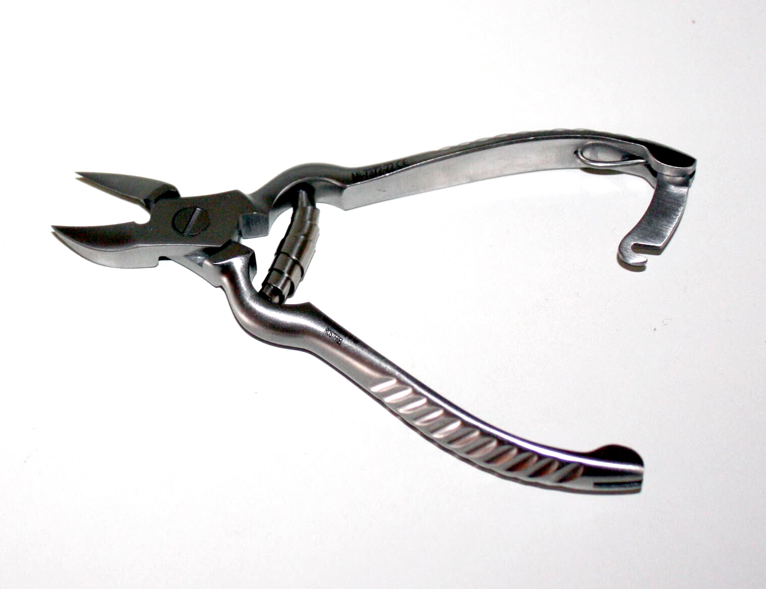 Fußpflegezange Nagelzange gebogen Design Griff Pufferfeder Zange 14 cm ...