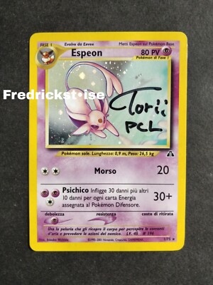 Espeon SIGNED Yukinori Torii signature Pokemon autograph 1/75 sketch ...