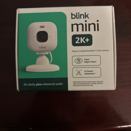 blink mini 2K+ Plug-in I/ O Camera 2025 Color Night Vision AI Smart ...