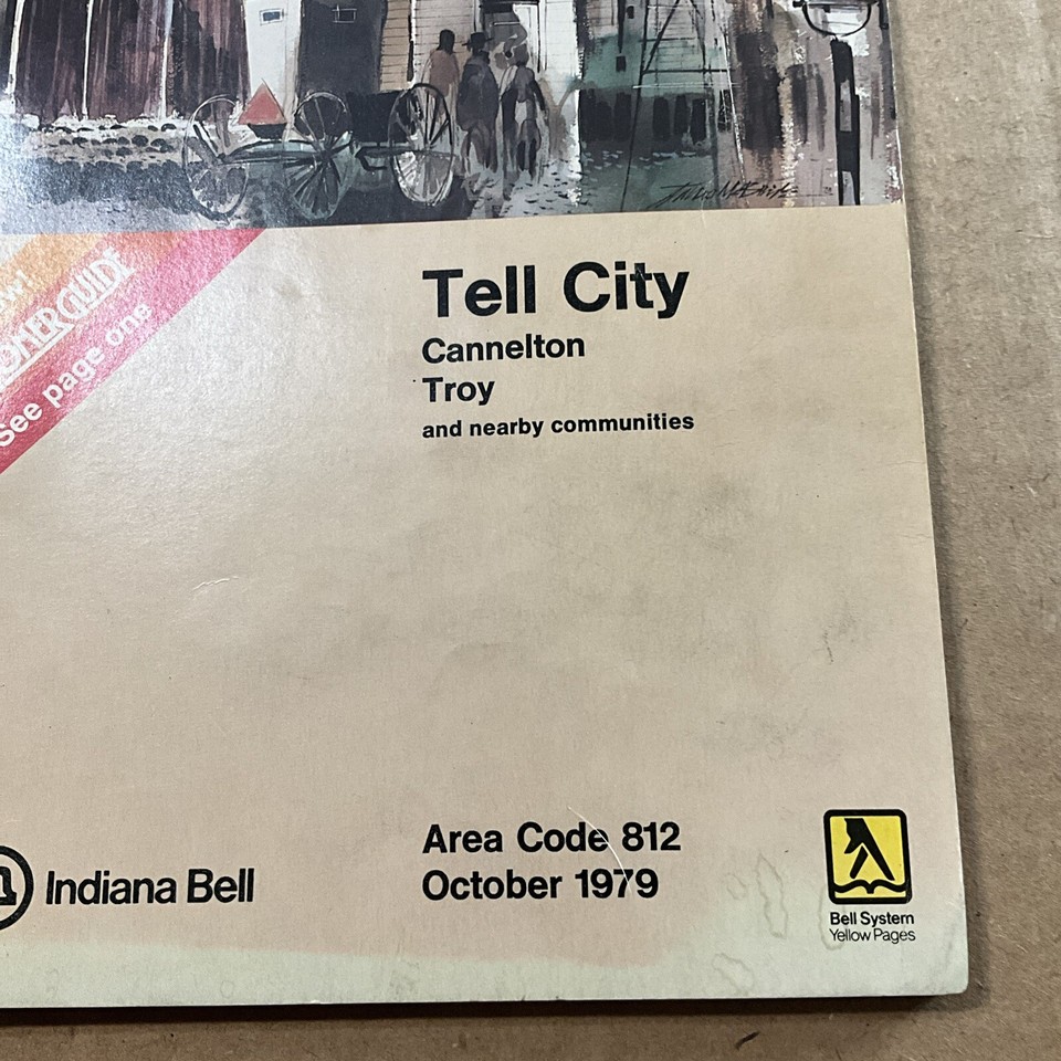 1979 Tell City Troy Cannelton Indiana Phone Book Directory Genealogy ...