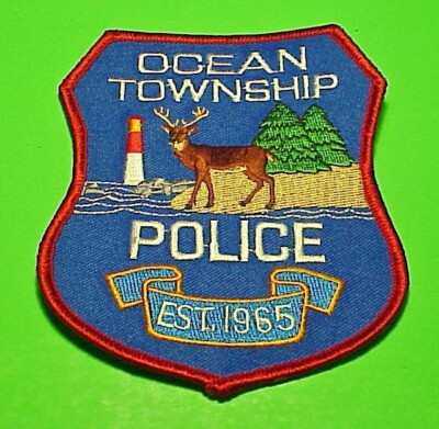 OCEAN TOWNSHIP NEW JERSEY ( LIGHTHOUSE / BIG BUCK DEER ) 4 3/4" POLICE ...