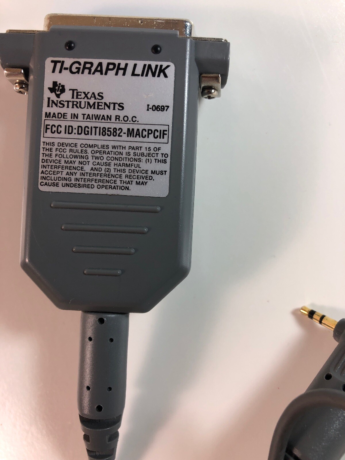 TI-Graph Link Cable I-0697 (FCC ID: DGITI8582-MACPCIF) | eBay