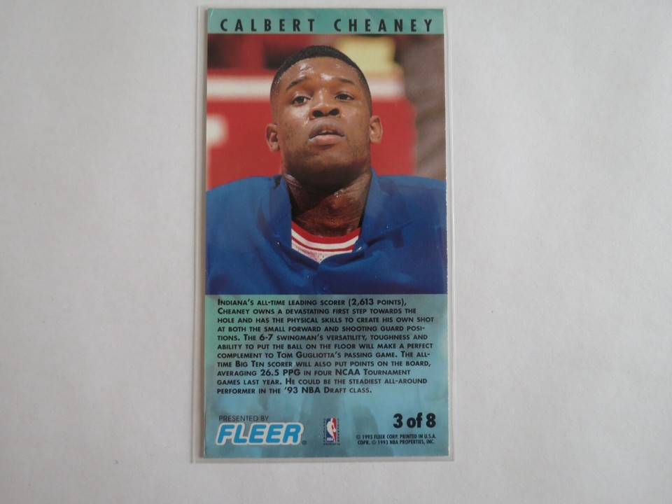 1993-94 Fleer Jam Session Rookie Standouts #3 Calbert Cheaney ...