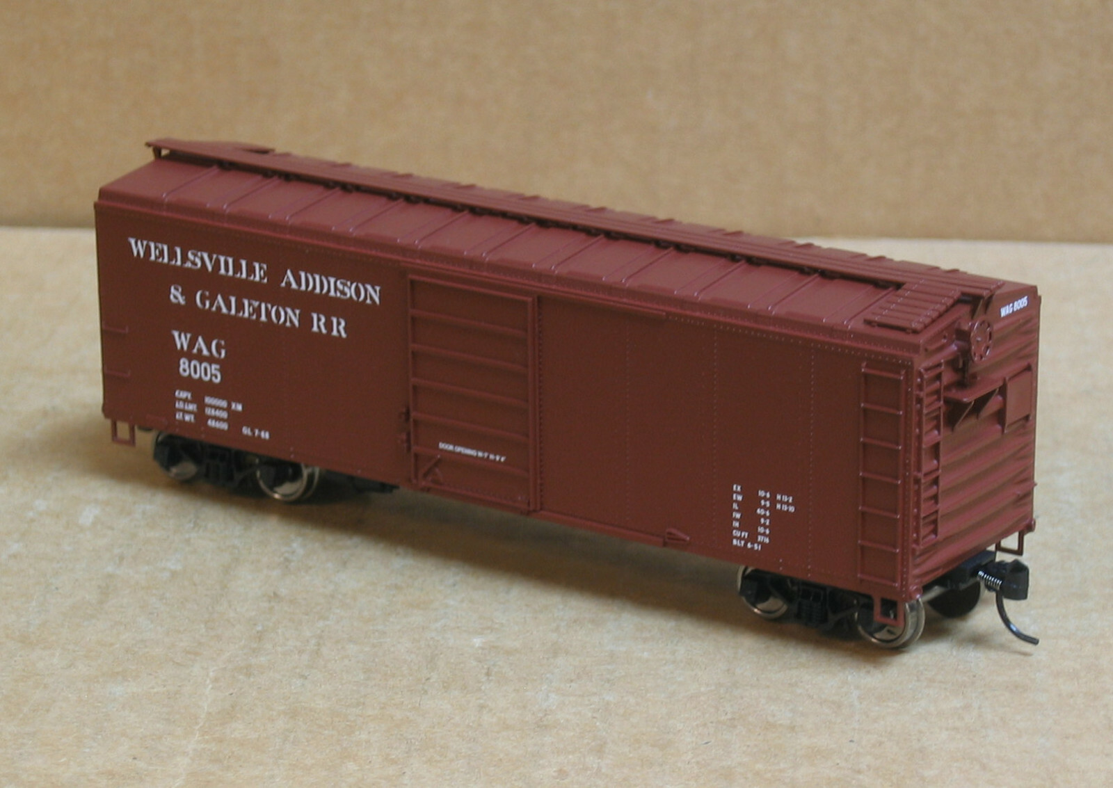 BOWSER 42466 HO Wellsville Addison & Galeton 40' Box Car #8009 | eBay