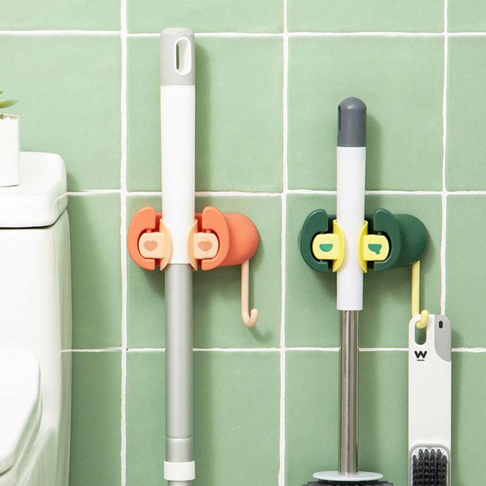 Cartoon Cute Mop Rack Pig Nose Clip Mop Artifact Strong Non Punching ...