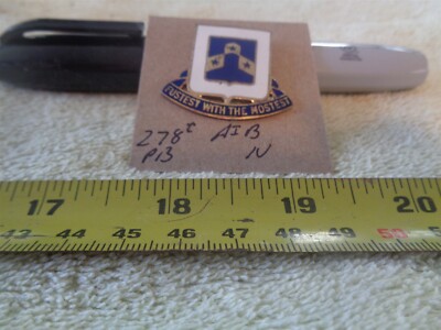 278th Armored Infantry Battalion IV Unit Crest, DI, DUI Pinback (DRAW# ...