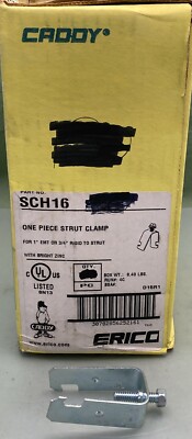 QTY 40 ERICO CADDY SCH16 CLAMP STRUT ONE Piece for 1" EMT or 3/4" rigid ...