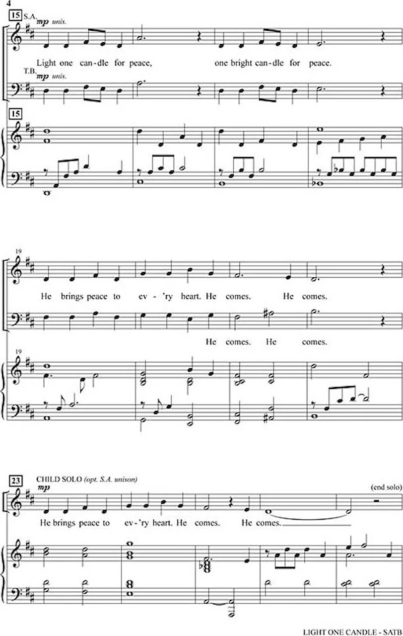 Light One Candle - An Anthem with Readings for the Season of Advent | eBay