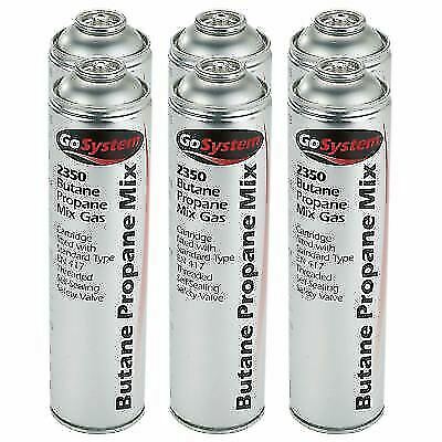 GoSystem 2350 Butane Propane 70:30 Mix Gas Cartridge, 350g - 6 Pack for ...