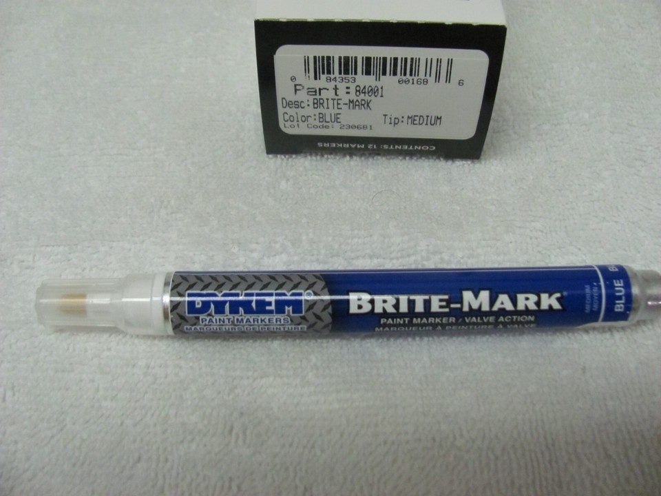 Dykem Brite-Mark Series Blue Medium Tip Permanent Paint Marker 84001 | eBay