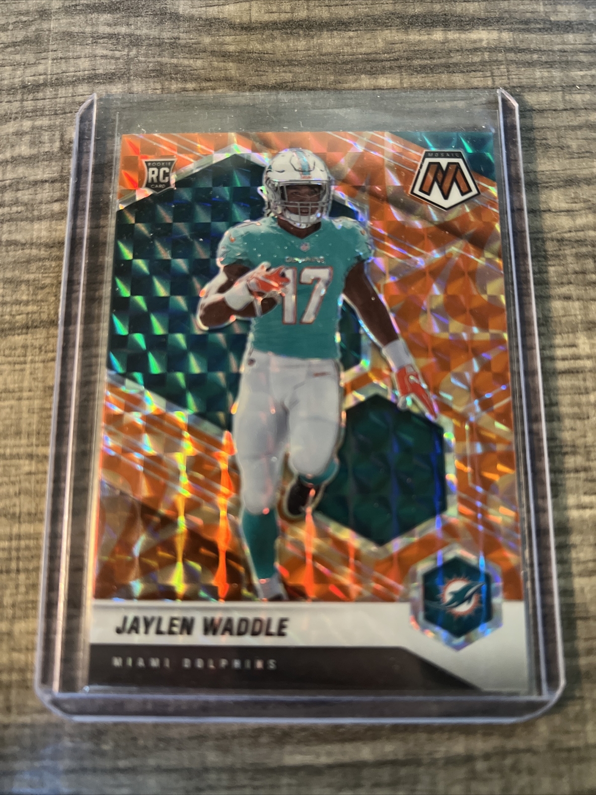 2021 Mosaic Jaylen Waddle Orange Reactive Prizm Rookie Card RC #308 ...