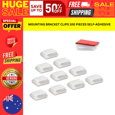 Strip Light Mounting Bracket Clips 100 Pieces Self-Adhesive LED Strips ...