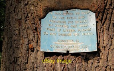 Photo 6x4 Sign in Coppice Wood Rails c2021 | eBay UK