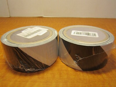 Lot Of 2 Harris White/Black Striped Safety Marking Tape, Roll, 2In W ...