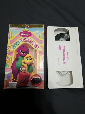Barney Sense-Sational Day VHS Very RARE Blockbuster Video Store Purple ...