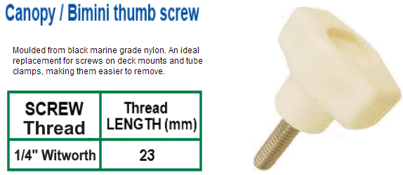 Bimini Boat Fittings - Nylon Thumb Screws - 4 Pack - Boat Canopy ...