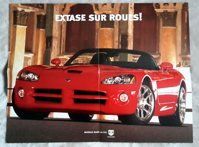 2004 DODGE Viper SRT-10 Vintage Original HUGE Print AD Poster Red car ...