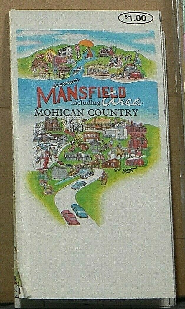 1989 Street Map of Mansfield, Ohio including Mohican County | eBay