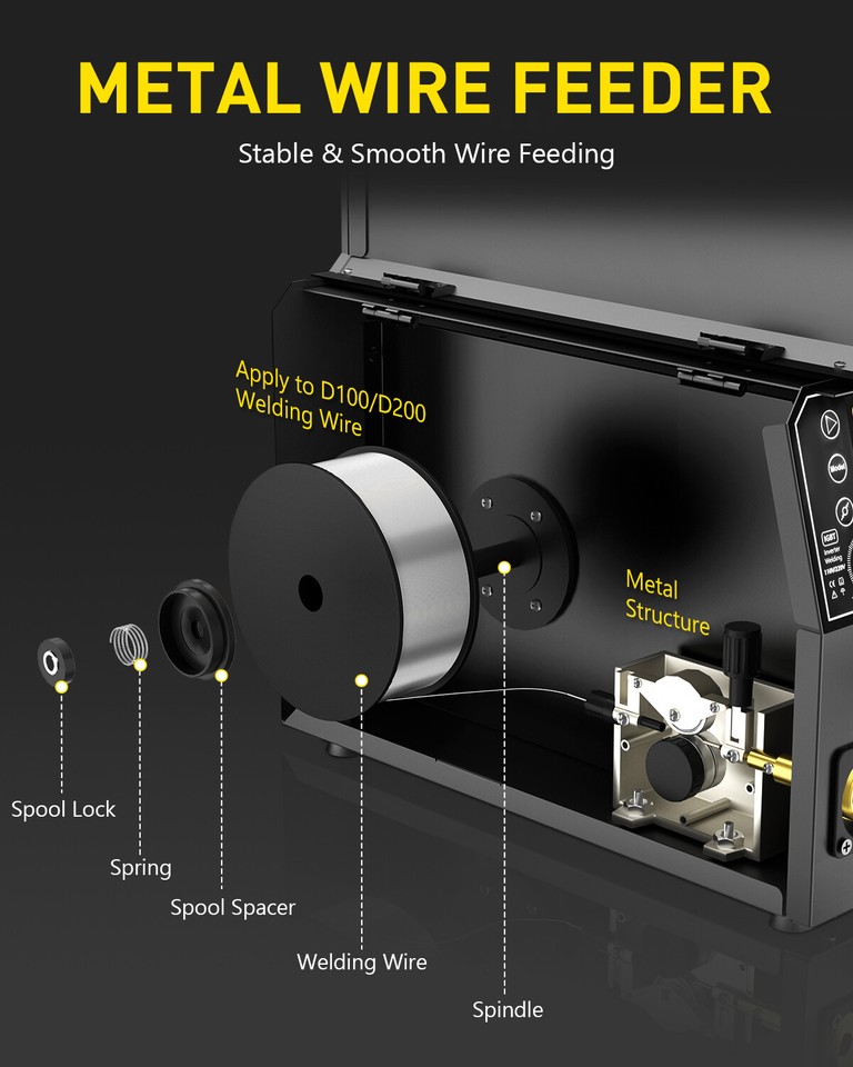 6in1 250A Alu MIG Welder + Flux Cored Wire Lift TIG Stick Dual Voltage ...