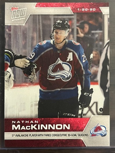 2019-20 Topps Now NHL Sticker #142 Nathan MacKinnon Colorado Avalanche ...