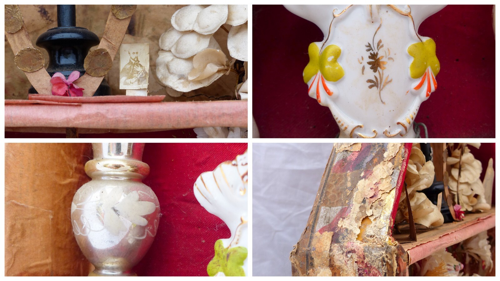 XXL 24" Antique French Diorama Box Ex Voto subject Religious Rare House ...