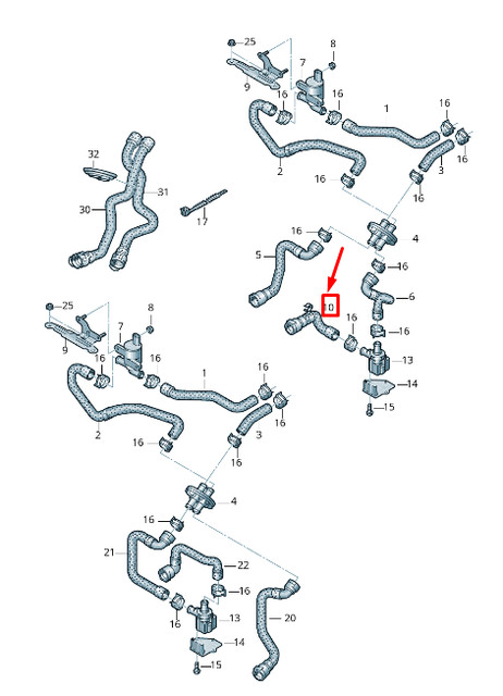 Audi A5 8t 2012 RHD Radiator Coolant Hose Pipe Line 8K0819342K for sale ...