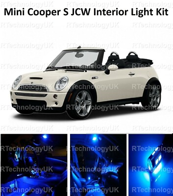 BLUE PREMIUM MINI COOPER S JCW R52 CONVERTIBLE INTERIOR FULL UPGRADE ...